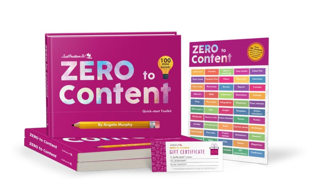ZERO to Content Quick-start Toolkit (FREE) - JustPositionIt!