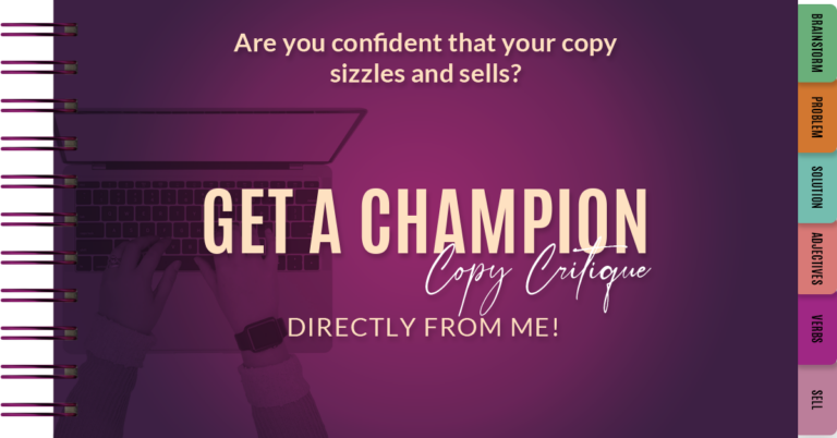 Champion Copy Critique - JustPositionIt!